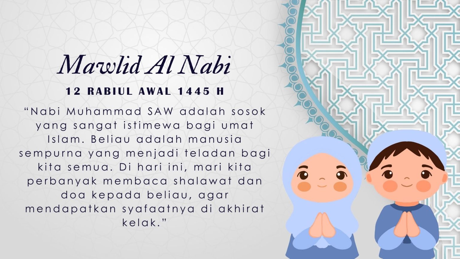 35 Gambar Kartu Ucapan Maulid Nabi Muhammad 2023/1445 H