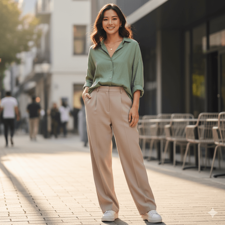 10 Inspirasi OOTD Warna Sage Green Casual hingga Elegant - Usaha Makmur